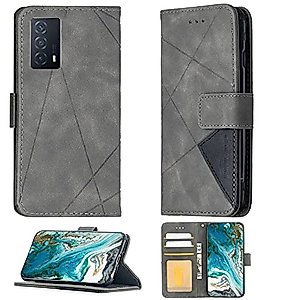 jioeuinly Flip Stand Case Compatible for Vivo Iqoo Z5 Phone Case Cover PU Leather Kickstand Magnetic Wallet Case BF440-HUI
