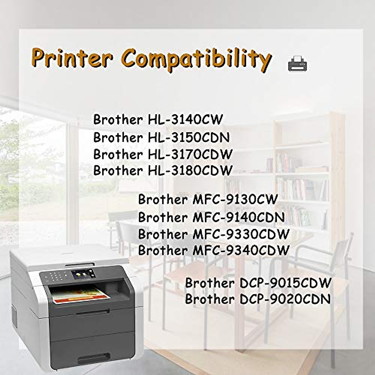 1 Pack TN225BK TN-225 (High Yield) Black Toner Cartridge Compatible for Brother HL-3140CW 3150CDN 3170CDW 3180CDW MFC-9130CW 9140CDN 9330CDW 9340CDW DCP-9015CDW 9020CDN Printers,Sold by AcToner.
