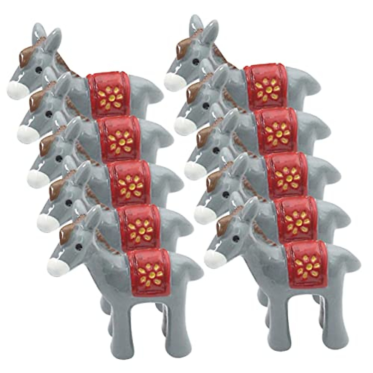 YARNOW 50 Pcs Micro Landscape Little Donkey Miniature Animals Figurines Mini Fairy Figurines Fairy Gardens Ornaments Figure Statue Animals Toys Micro Donkey Ornaments Resin Cute Flowerpot