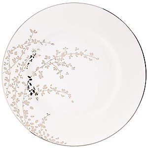 Kate Spade Gardner Street Platinum Dinner Plate, 1.50 LB, Metallic