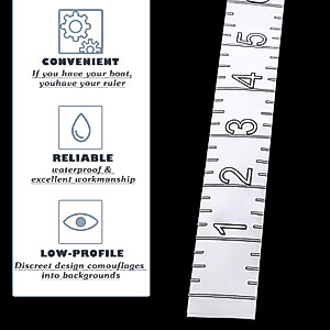 6 Pcs Fish Ruler Decal Fish Measuring Tape Sticker for Boat Adhesive Fishing Ruler Transparent Waterproof Fish Sticker Clear Tape Measure for Boats Kayak Net Gaff Fishing Accessories (42 Inch)