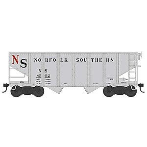 Bowser HO Scale 55-Ton Fishbelly Hopper Norfolk Southern/NS (Gray/Black) #8508