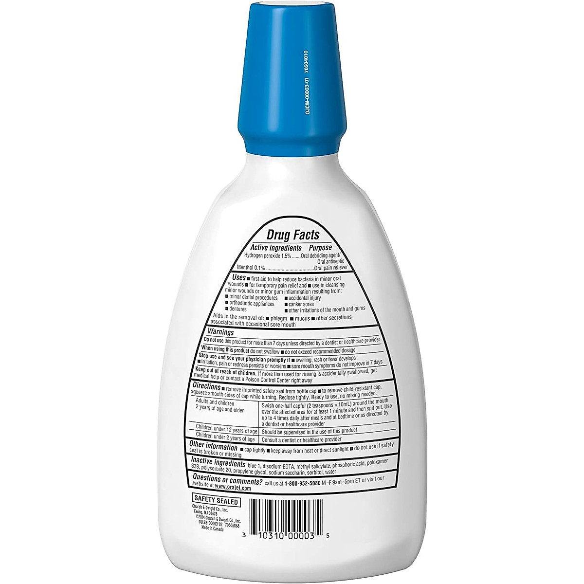 Orajel, Instant Pain Relief Gel, Severe Toothache - 0.25 oz, 2 Pack