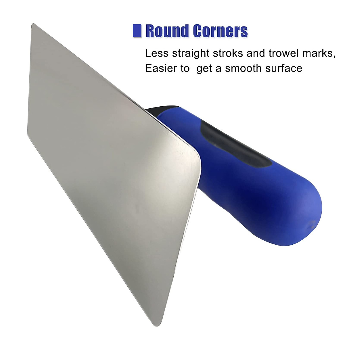 Stainless Steel Venetian Plaster Trowel 2 PC (Small: 200mm x 80mm & Medium: 240mm x 100mm) Paint Plastering Finishing Hand Tools