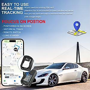 GPS Tracker for Vehicles, Mini Portable Real Time Magnetic GPS Tracking Device, Full Global Coverage Location Tracker for Car, Kids, Dogs, Motorcycle. No Subscription Required