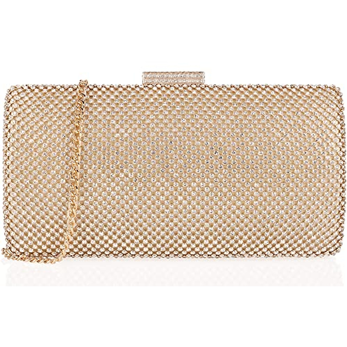 Venoline Women’s Crystal Evening Handbags Rhinestones Ladies Clutch Sparkling Purse Bags Gold