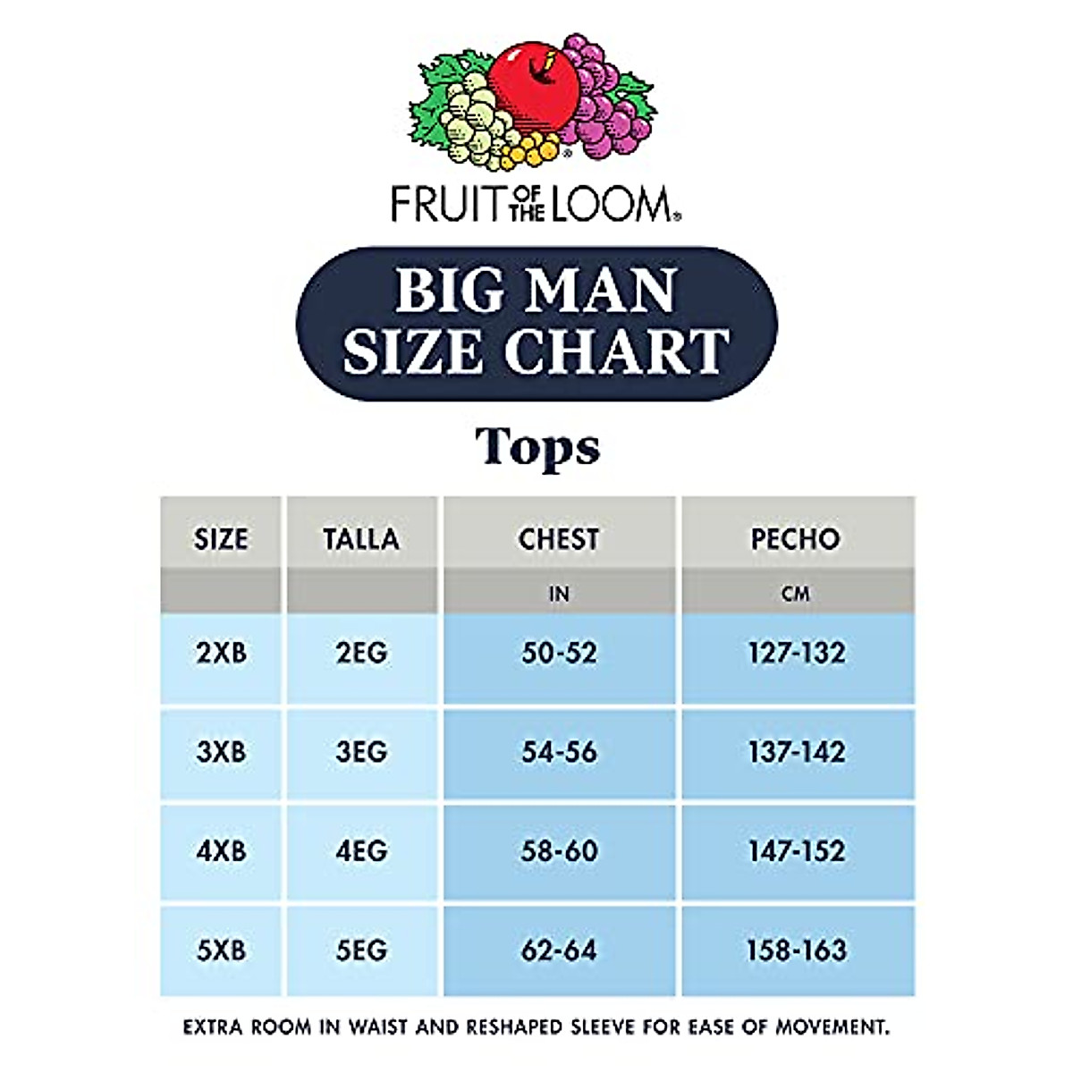 Fruit of the Loom Men's Tall Tag-Free Undershirts, Big Man-Tank-3 Pack, 3X-Large