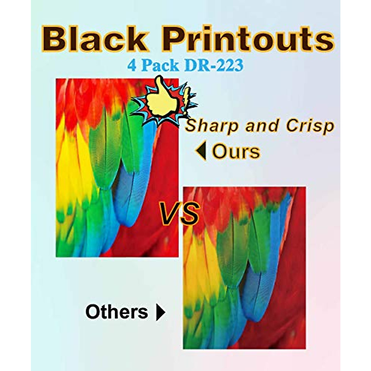 (4-Pack) Compatible DR-223CL Drum Unit DR223 DR223B DR223C DR223M DR223Y Toner Cartridge Used for Brother HL-L3210CW L3230CDW L3270CDW L3290CDW MFC-L3710CW L3750CDW L3770CDW Printer, by MuchMore