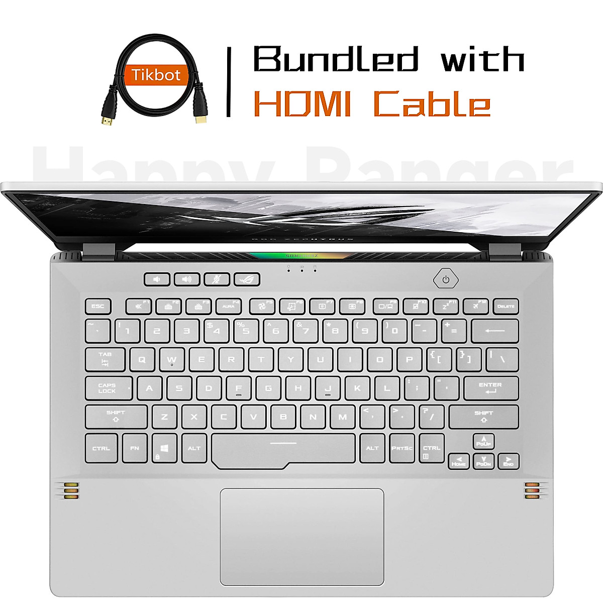 Asus 2022 ROG Zephyrus 14'' Flagship Gaming Laptop, AMD Ryzen 7 5800HS(8 Cores), GeForce RTX 3060 6GB GDDR6, 144Hz 100 Percent sRGB Pantone, Backlit Keyboard, White (40GB RAM 2TB PCIe SSD)