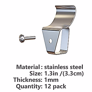 Vinyl Siding Hooks for All-New Blink Outdoor Camera, No-Hole Needed Outdoor Siding Clips for Mounting Blink Outdoor Security Camera System, Stainless Steel Siding Mount (12 Pack)……