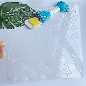 Acrylic Sashiko Stencil, Embroidery Pattern, Quilting Stencil, Classic Ocean Waves Pattern