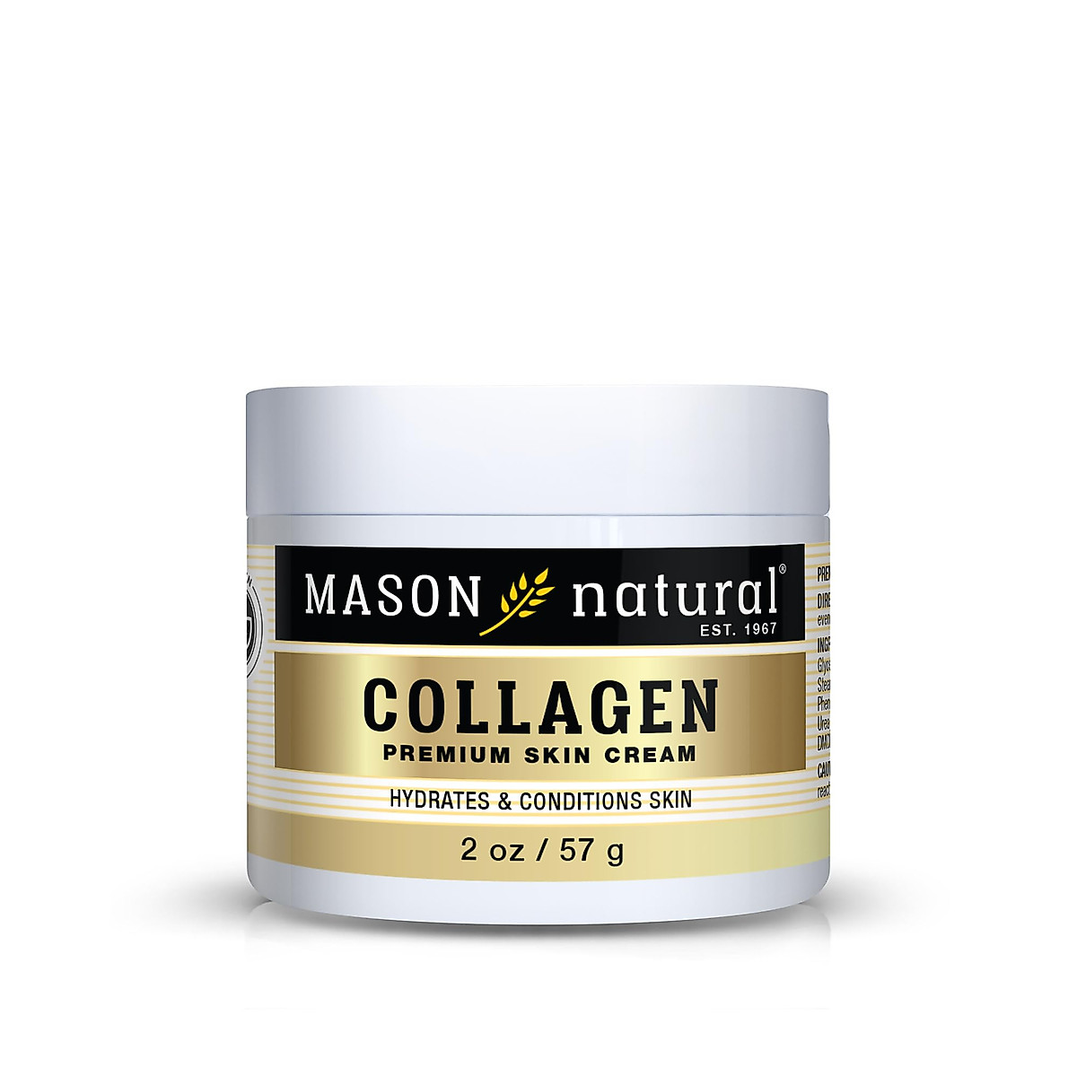 MASON NATURAL Collagen Premium Skin Cream, Women’s Anti-Aging Face & Body Daily Moisturizer for Hydration & Firmness, Pear Scent, 2 oz