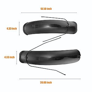 Cycknight Ebike Fenders 20-Inch Bicycle Mudguard Front Back Rear Tire Mud Guards for Cycknight Fat Tire Electric Bike