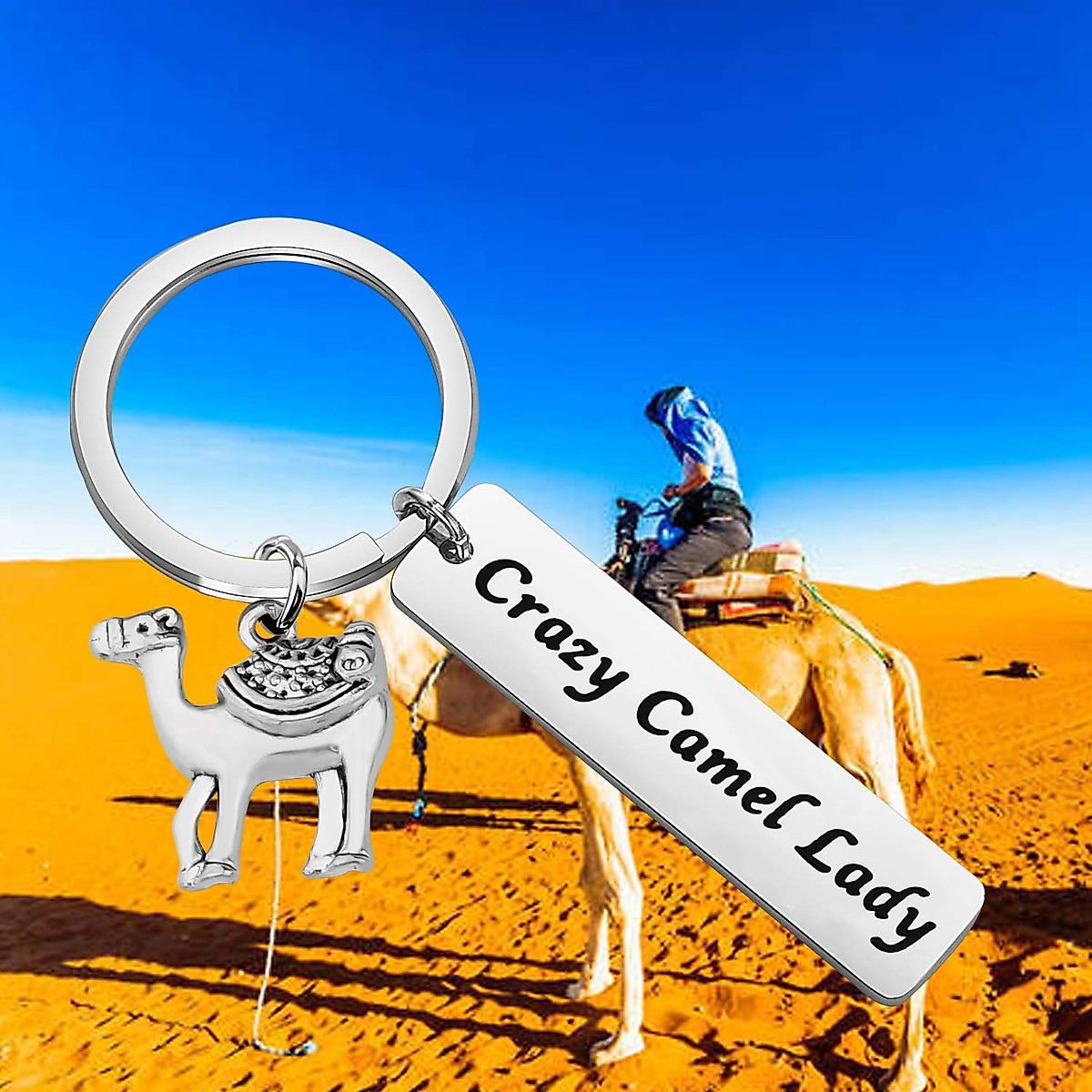 LQRI Camel Jewelry Camel Lover Gift Crazy Camel Lady Keychian With Camel Charm Camel Themed Gifts Camel Girls Gift For Her (K-Camel)