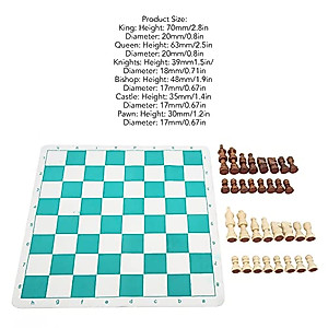Chess Set,2 in 1 Travel Board Games for Kids and Adults,Packs and Travels Easy, Folding Roll up Chess Game Sets,Chess Set with PU Foldable Board and Weighted Pieces