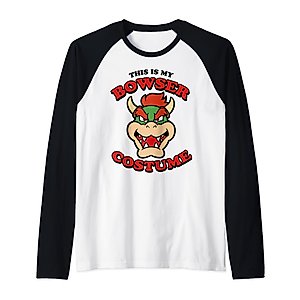 Nintendo Super Mario Bowser Costume Raglan Baseball Tee