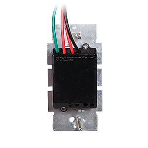 Maxxima LED Slide Dimmer Rocker Switch - 3-Way/Single Pole Compatible, Decorative Electrical Light Switch, 600 Watt Max, LED Compatible for Indoor Home Use, Wall Plate Cover Included - White