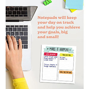 Carson Dellosa Aim High Notepad, 50 Sheet Lined Paper To Do List Notepad, Notes, Lists, Grocery List, and Checklist Organizer, Note Pads for Office Supplies, Classroom Supplies, and College Supplies