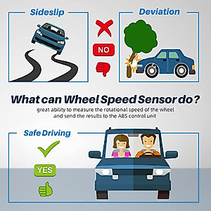 C-HORSE ABS Wheel Speed Sensor Front Rear Left Right Compatible with Dodge Journey (2009-2020) Reference (Rear L+R 04743869AF+4743874AE, Front L+R 5085822AB+5085823AB) - Set of 4