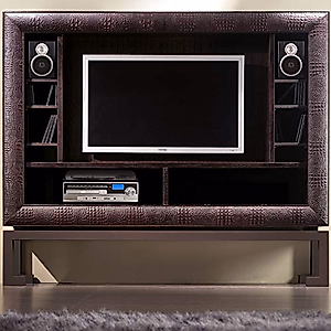 Trexonic 3-Speed Vinyl Turntable Home Stereo System with CD Player, FM Radio, Bluetooth, USB/SD Recording and Wired Shelf Speakers, Black (TRX-28SP)