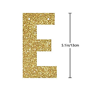Gold Happy 85th Birthday Banner, Glitter 85 Years Old Woman or Man Party Decorations, Supplies