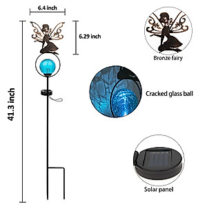 VEWOSTAR Outdoor Solar Light Fairy Decor Path Light Solar Light Stake for Garden Patio Yard