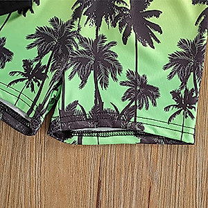 Nie Cuimeiwan Summer Toddler Baby Boy Clothes Beach Style Outfit MAMA'S Boy Sleeveless Vest Top+Coconut tree Shorts Set Suit 2Pcs