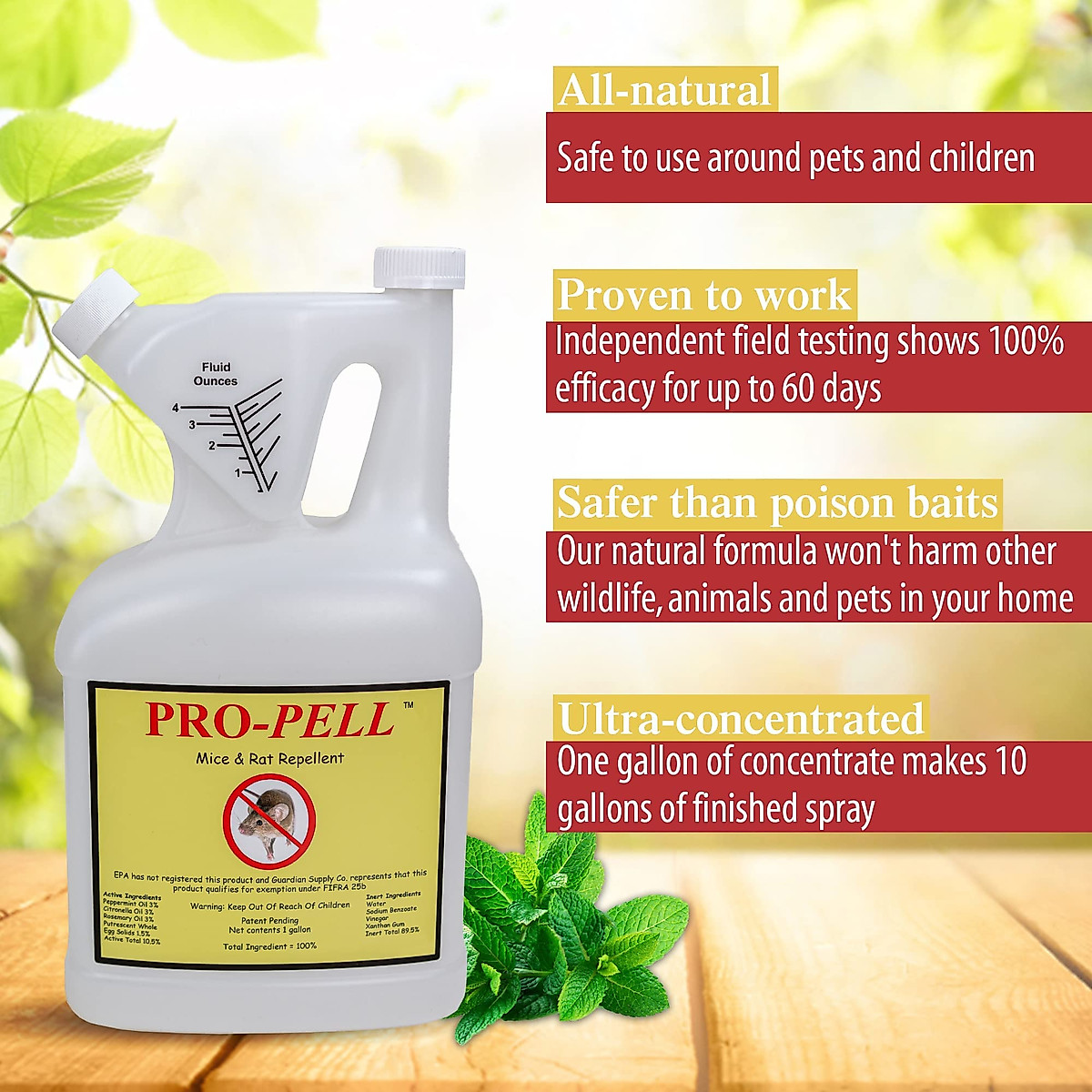 One Gallon Jug Pro-Pell Rodent Repellent Repells Mice & Rats. Makes 10 gallons