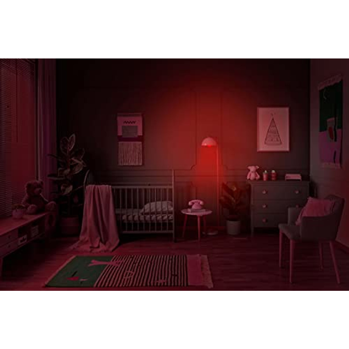 hooga Sleep Light Bulb, Blue Light Blocking Red Night Light. 625nm Red Bulb for Healthy Sleep. Baby Nursery Light. 1W LED, 7W Replacement 2-Pack