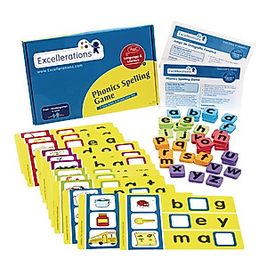 Excellerations Phonics Spelling Game for Kids and Classrooms Classroom Activity (12 Game Boards) (Item # PSG)