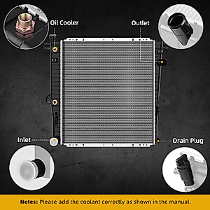 DWVO Complete Radiator Compatible with Ford Mazda Explorer Ranger B3000 B4000 3.0L 4.0L V6 DWRD1014