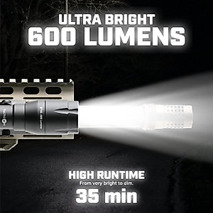 Tacticon Battletorch V2 | Rifle Mounted Miniature Flashlight| Combat Veteran Owned Company | Inline and Offset Picatinny Mount | Tactical Gun Mini Light