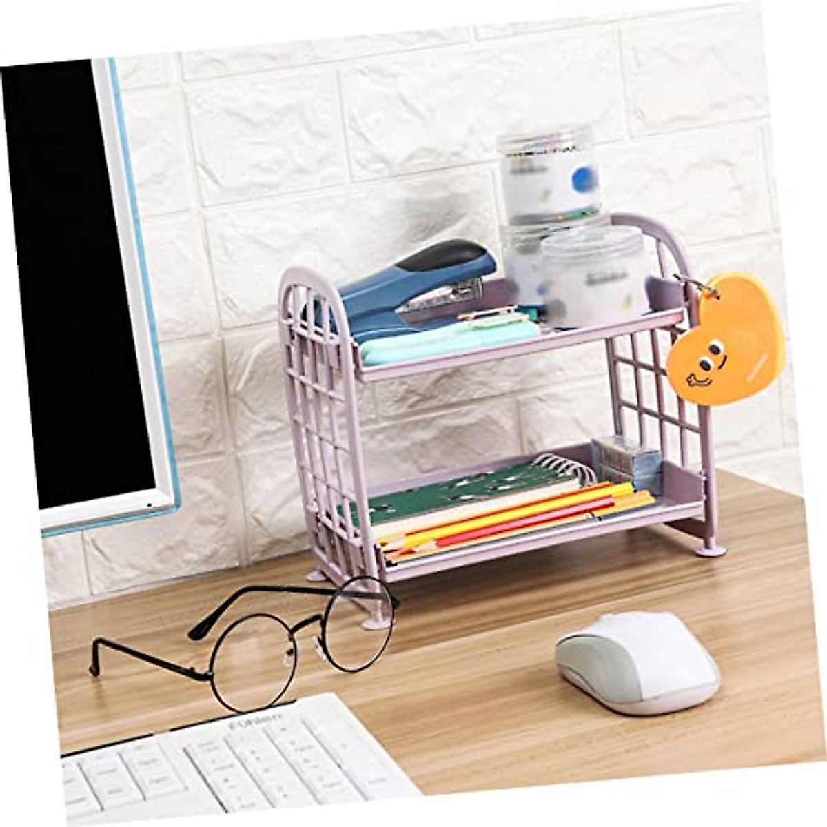 FUNOMOCYA 2pcs Storage Rack Storage Shelf Desktop Organizer Rack Kitchen Draining Shelf Storage Shelves Vegetables Rack Fruit Shelf