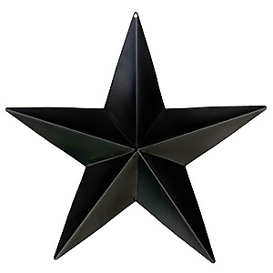 Grace Home Metal Patrotic Old Glory American Flag Barn Star July of 4th Decoration (12"-Rust)