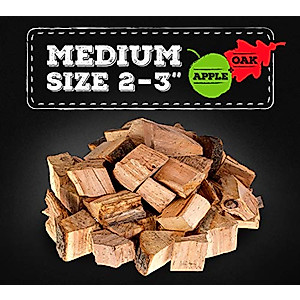 Zorestar Oak Smoker Wood Chunks, BBQ Cooking Natural Wood Chunks for All Smokers, 15-20 lbs
