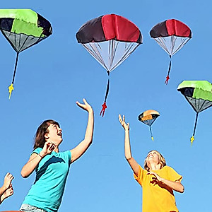 Parachute Toys for Kids, Tangle-Free Throwing Toy Parachute Men, Outdoor Toys Flying Toys for Boys Girls Birthday Gifts Christmas Stocking Stuffers Party Favors Easter Basket Stuffers 3 Pieces Set (Y