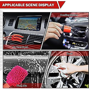 52Pcs Car Wash Cleaning Kit with Foam Gun, Car Detailing Brushes & Microfiber Wash Mitts for Car Cleaning Supplies, Adjustable Hose Wash Sprayer and Complete Interior Exterior Car Detailing Set