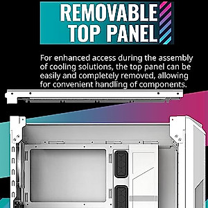 Cooler Master HAF 500 White High Airflow ATX Mid-Tower, Mesh Front Panel, Dual 200mm Customizable ARG Lighting Fans, Rotatable GPU Fan, USB 3.2 Gen 2 Type C and Tempered Glass (H500-WGNN-S00)