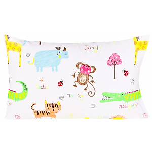 J-pinno Planet Spaceship Rocket Alien Cartoon Cozy Twin 100% Cotton 3 Pieces Sheet Set Bedroom Decoration Gift for Kids Boys Children Flat Sheet + Fitted Sheet + Pillowcase Bedding Set