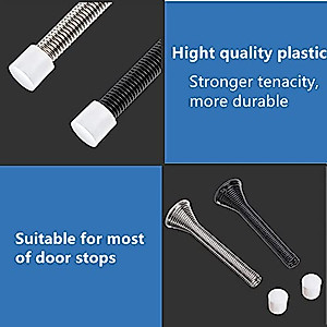 YuGtcen Door Stop Bumper Tips 24 Pack, Doorstopper Bumpers White Silicone Rubber Replacement Stopper Ends Caps,Rubber Door Stop Stud Replacement Tips Universal Fit for Wall Floor Protection