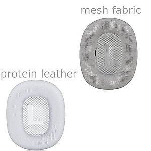 Ear Cushions for appple AirPods Max Replacement Leather earpads Sweat Proof Ear Cups Cushion Replace for airpod max Headphone with Protein Leather Memory Foam and Magnet (White)