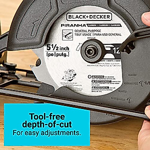 BLACK+DECKER 20V MAX* POWERCONNECT 5-1/2 in. Cordless Circular Saw, Tool Only (BDCCS20B)