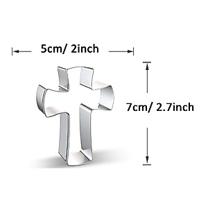 WJSYSHOP Crucifix Cross Crucifixion Shaped Cookie Cutter - A