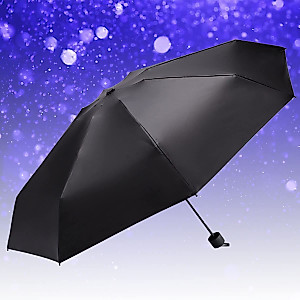 NOOFORMER mini Travel sun & rain windproof Umbrella （8 Ribs）- Lightweight Compact Parasol with 95% UV Protection for Men Women Multiple Colors