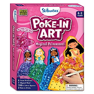 Skillmatics Poke-in Art - Magical Princesses, Easter Basket Stuffers, Mess-Free Fun for Kids, DIY Craft Kits, Creative Activity, Gifts for Girls & Boys Ages 4, 5, 6, 7, 8, 9
