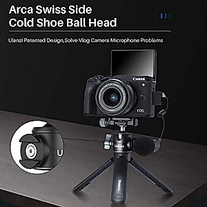ULANZI Tripod Ball Heads for 1/4" Tripod, U-80L Camera BallHead Metal Mini Ball Head 360 Degree Rotating Panoramic Arca Quick Release Plate & Cold Shoe, for DSLR Camera Camcorder Tripod Monopod Slider