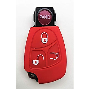 KAWIHEN Silicone Key Fob Cover Compatible with for Mercedes-Benz Class A C E S ML CLK SLK C200 E320 350 CLS IYZ3312