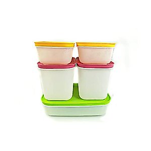 Tupperware Freezer Mates 5 PIECE SET: 1,1 L (2) + 1,0 L + 450 ml (2)