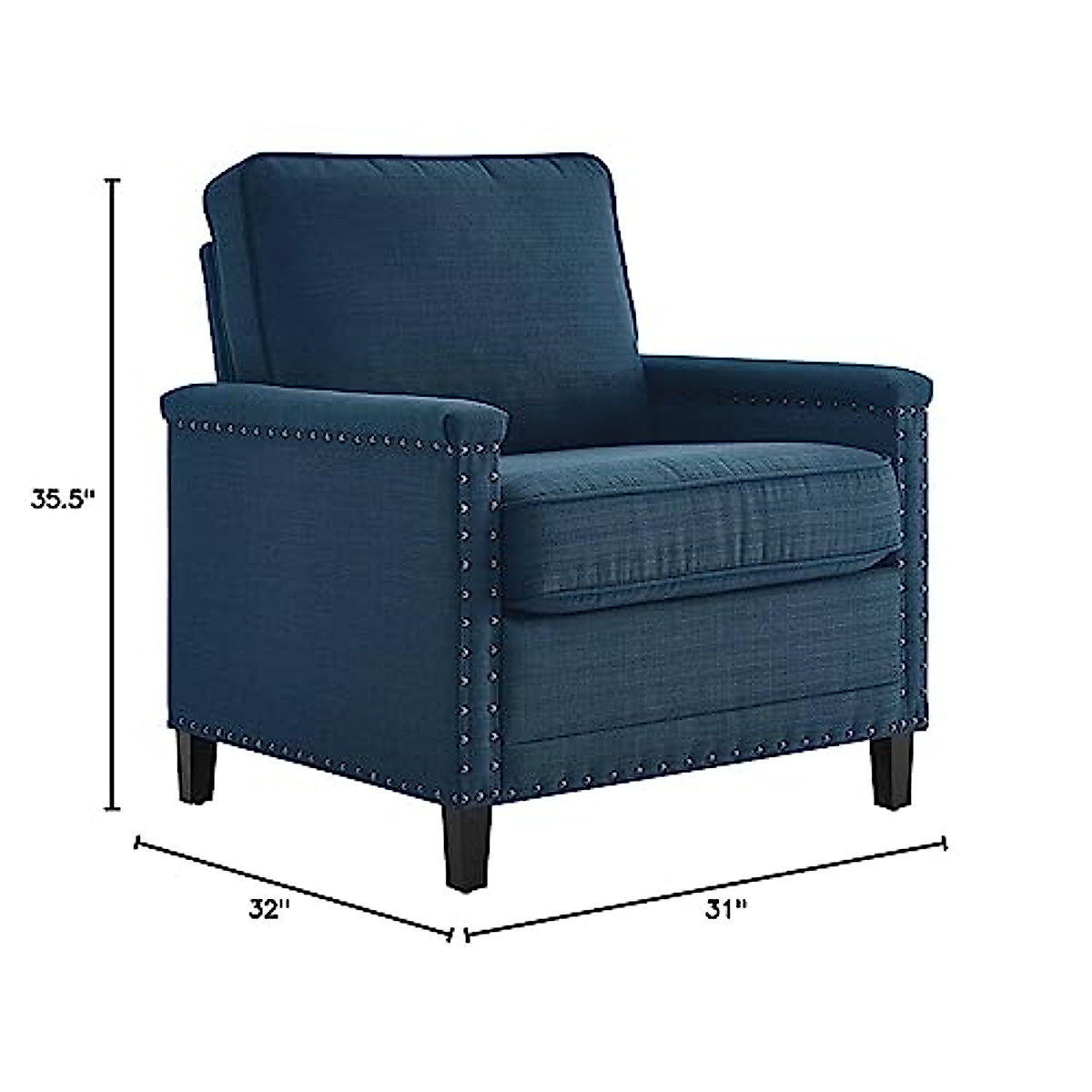 Modway Ashton Sofas, Armchair, Azure