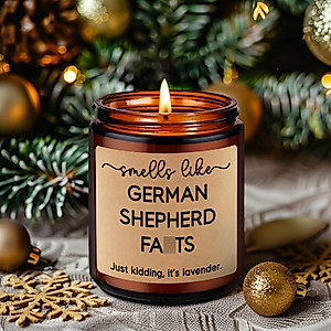 LEADO Candle - German Shepherd Gifts for Women, Men, Friends - German Shepherd Gifts for Dog Lovers - Funny Christmas, Birthday Gifts for Dog Dad, Dog Mom Gifts, Shepherd Owner Gifts